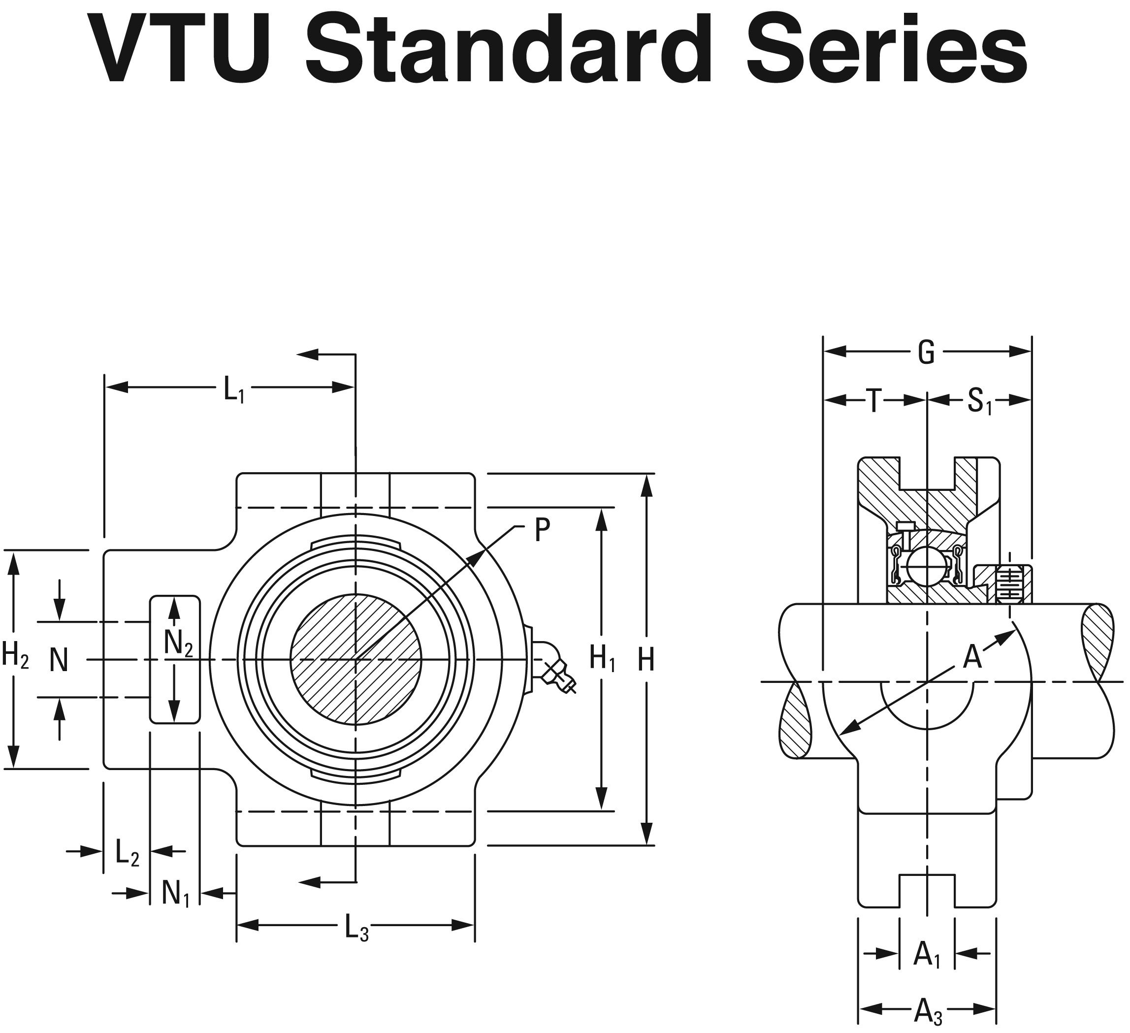Part Number RTU1 15/16 NT, Fafnir® Take-Up Mounted Bearings Eccentric ...